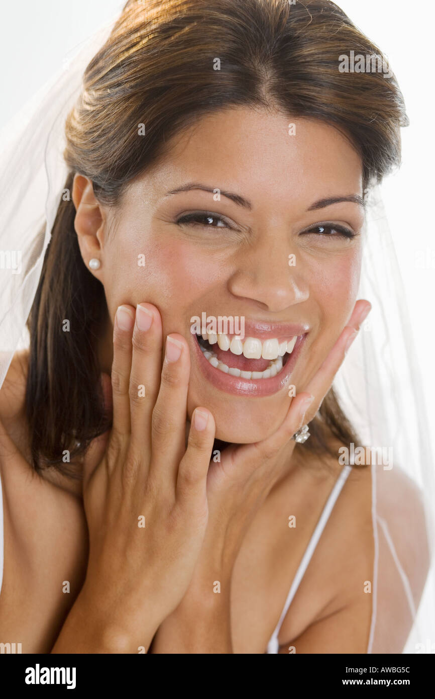 Portrait bride looking excited hi-res stock photography and images - Alamy