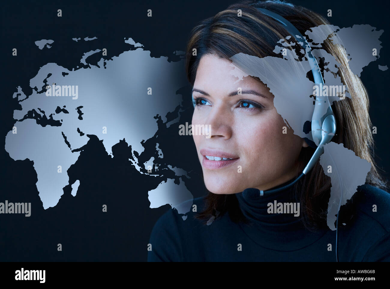 Telemarketing world map hi-res stock photography and images - Alamy