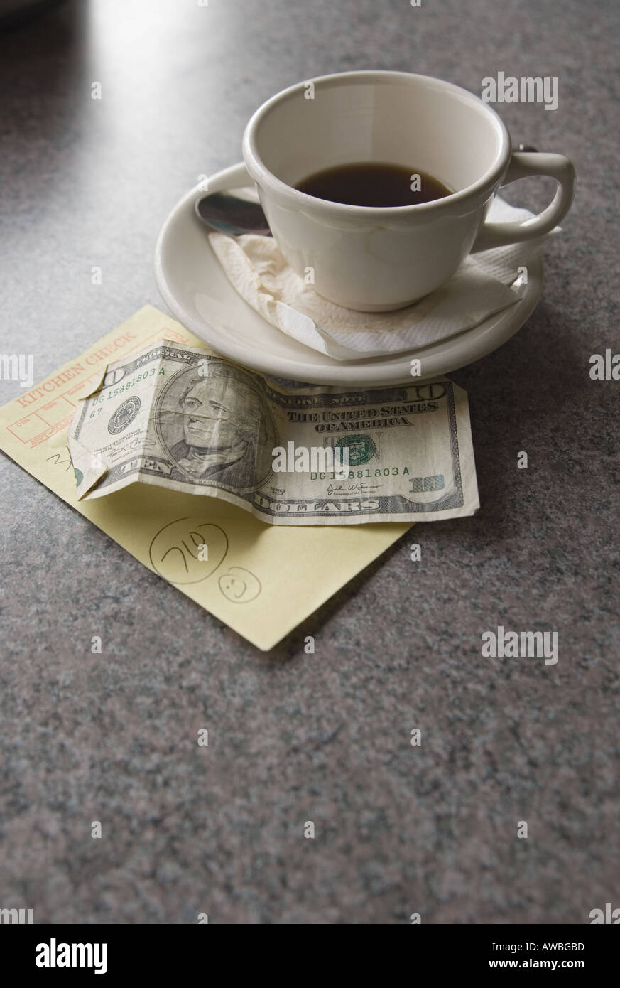Tipping money coffee hi-res stock photography and images - Alamy
