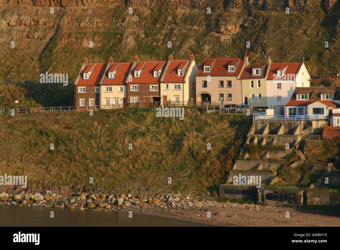 Whitby south cliff Stock Photo - Alamy