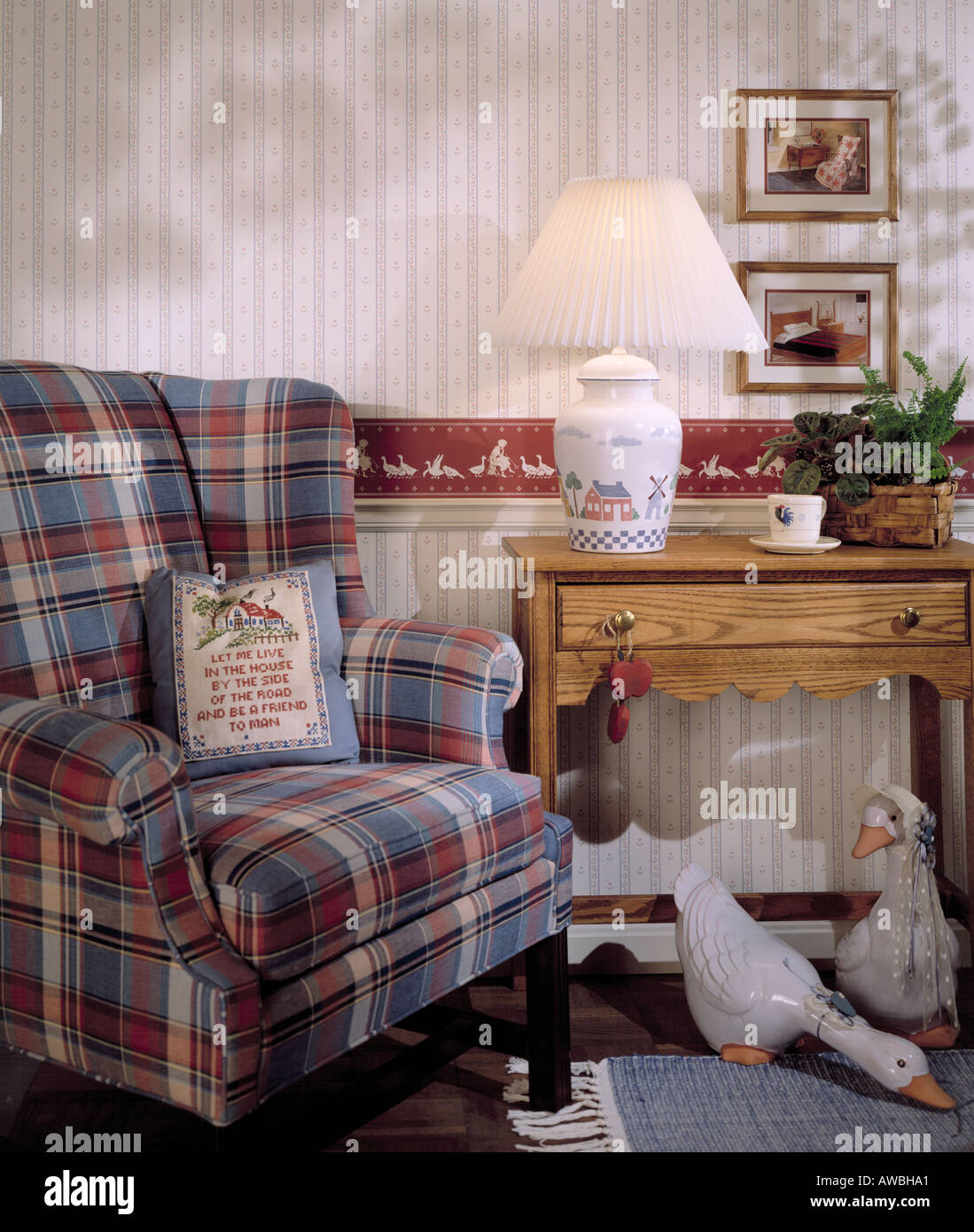 room interior large comfortable easy chair Stock Photo - Alamy