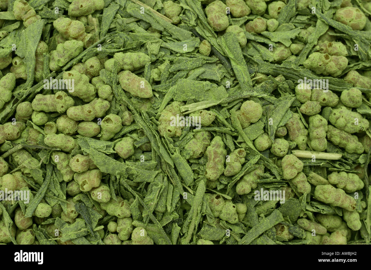 Japanese green tea with puffed rice Stock Photo - Alamy