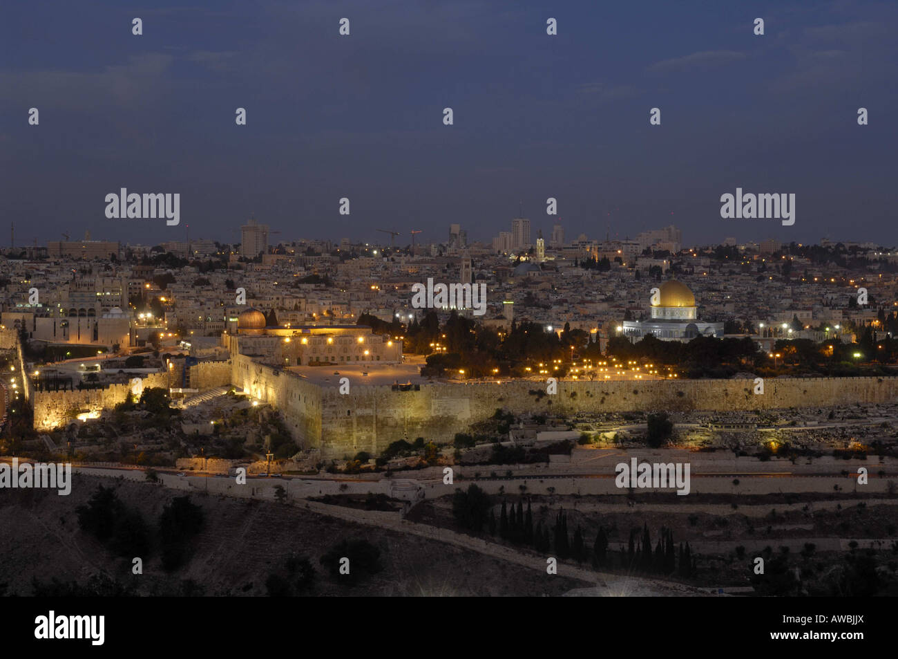 Jerusalem at sunrise Stock Photo - Alamy