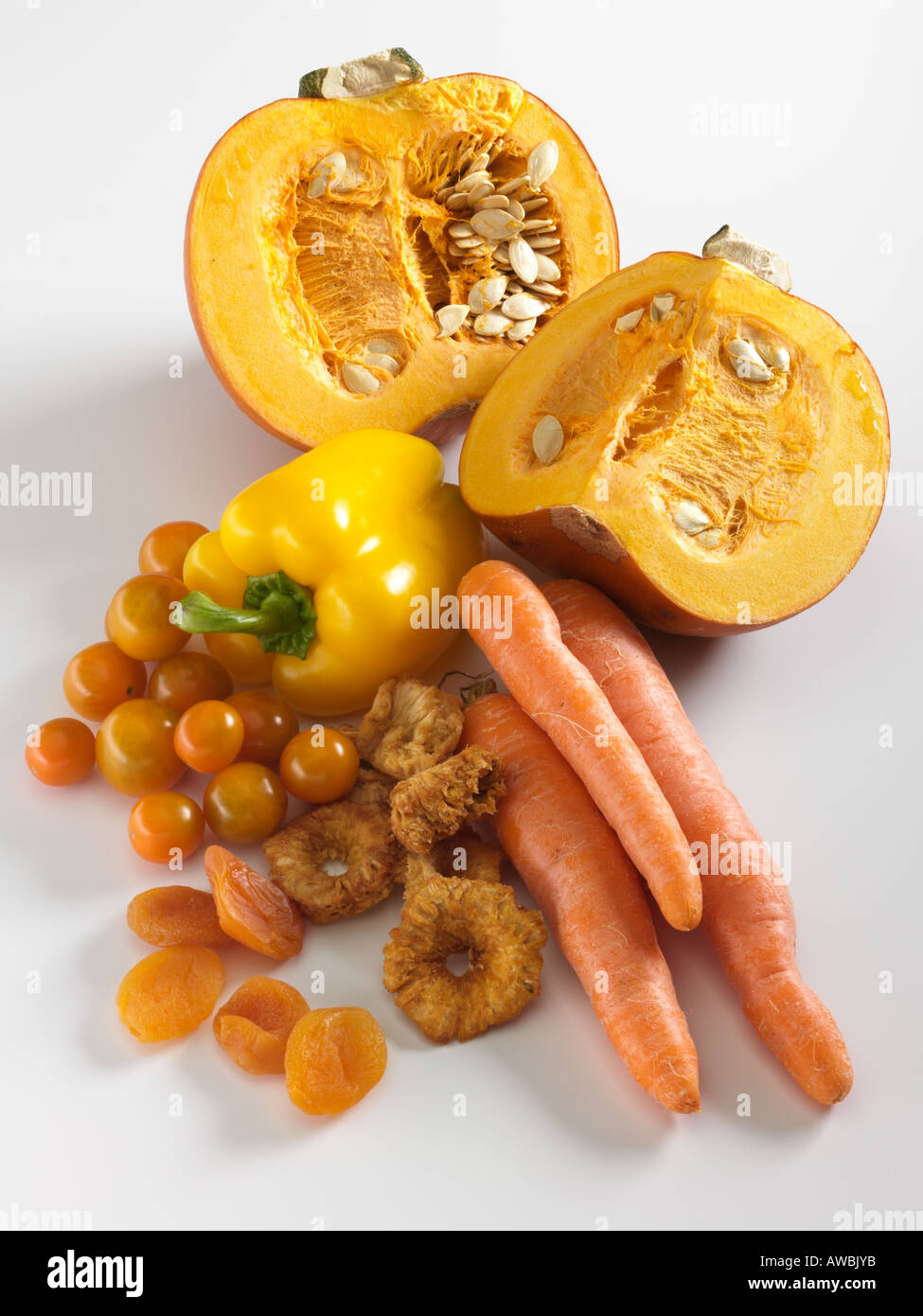 Orange food vegetables Stock Photo - Alamy