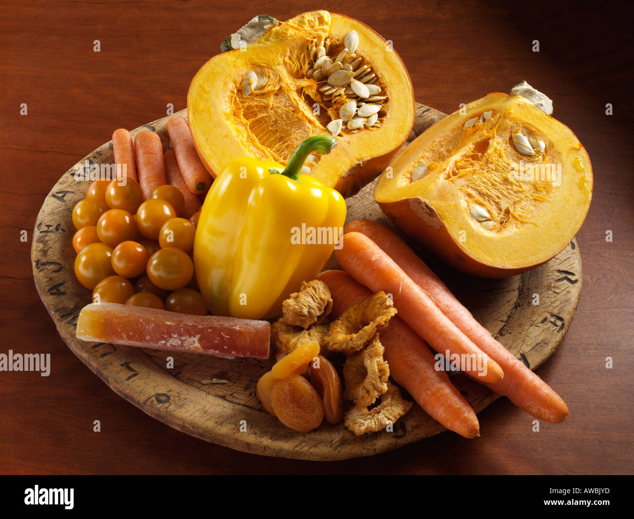 Orange food vegetables Stock Photo - Alamy