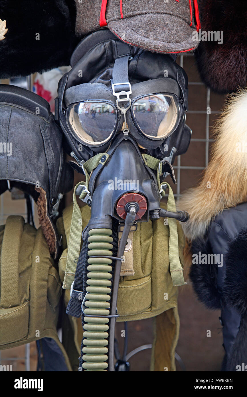 Russia, Moscow, Arbat Street, Military Gas Mask Stock Photo - Alamy