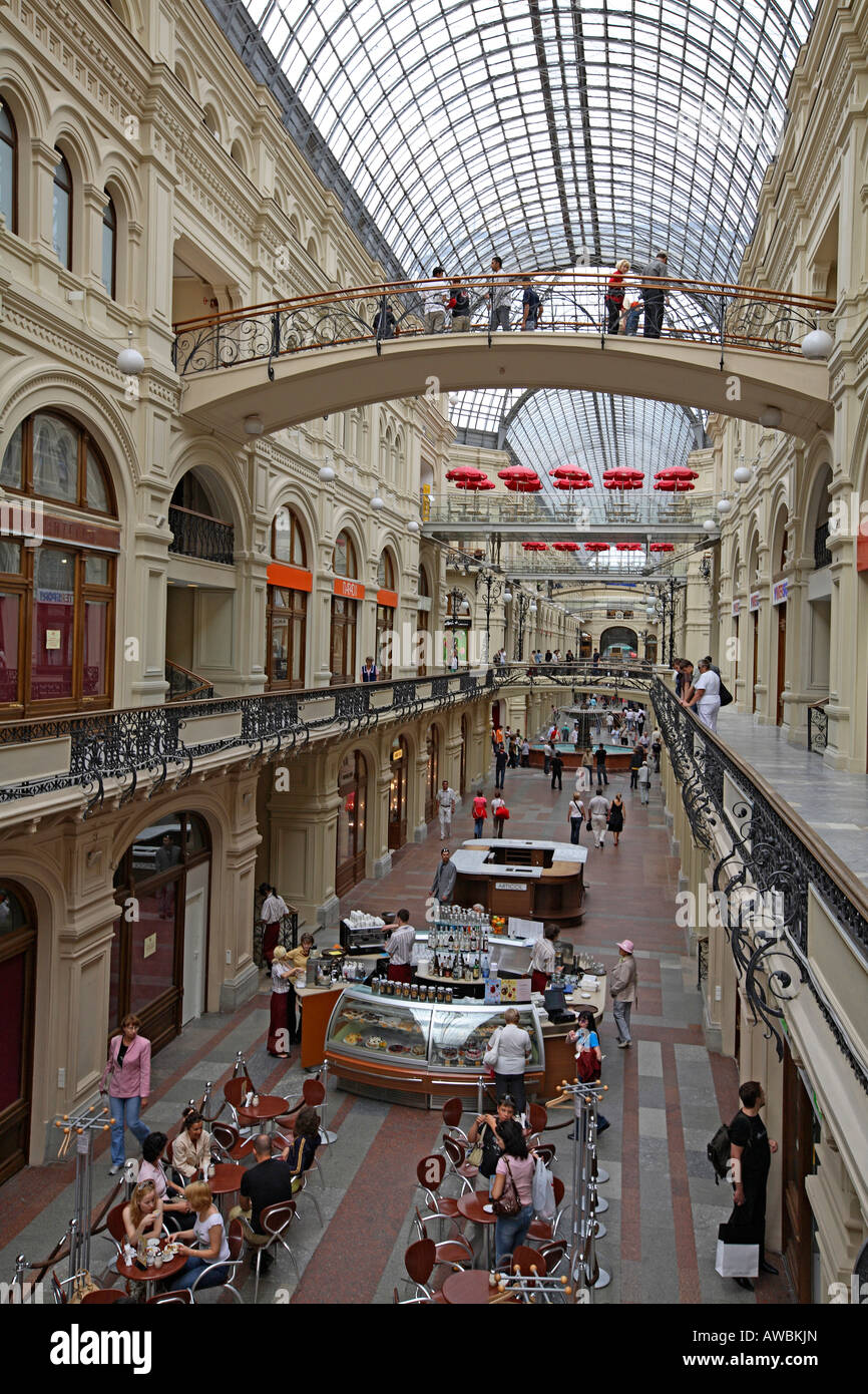 Russia, Moscow, Red Square, Gum Department Store, Interior Stock Photo ...