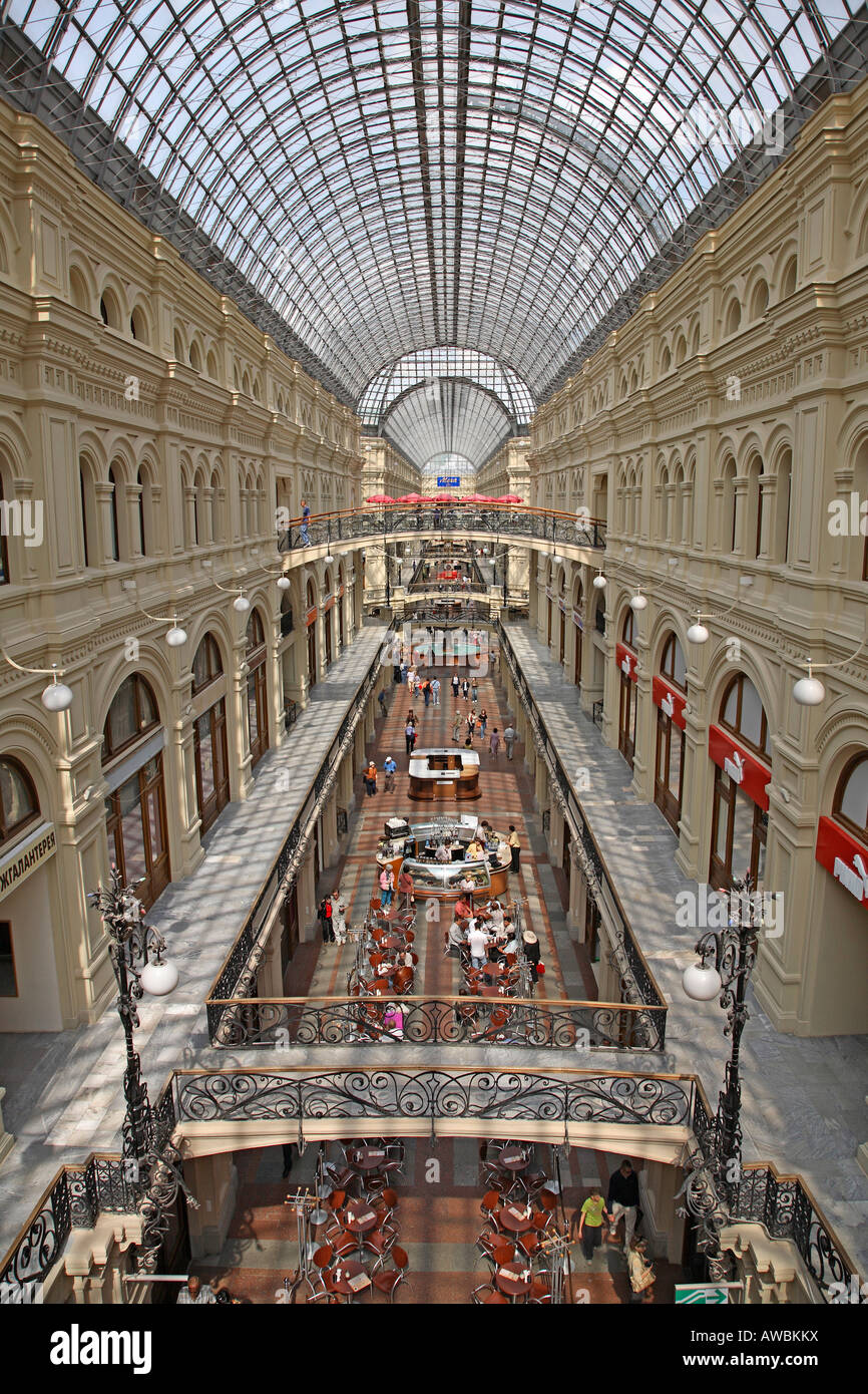 Russia, Moscow, Red Square, Gum Department Store, Interior Stock Photo ...