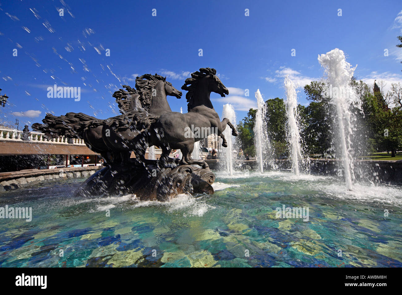 Russia, Moscow, Alexander Gardens, Fountain Stock Photo - Alamy
