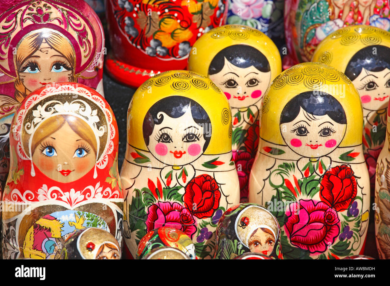 Russia, Moscow, Traditional Russian Dolls Stock Photo - Alamy