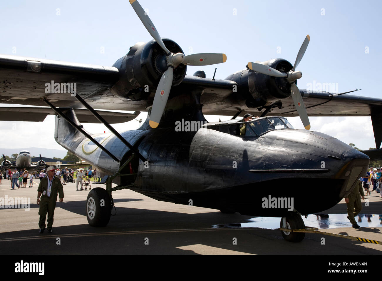 Black Cat Taxiing in. Consolidated PBY Catalina Flying Boat at Wings ...