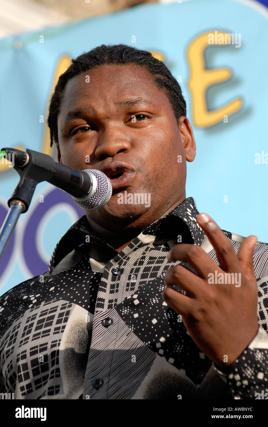 South African opera star Siphiwo Ntshebe performing at the Belsize Park ...