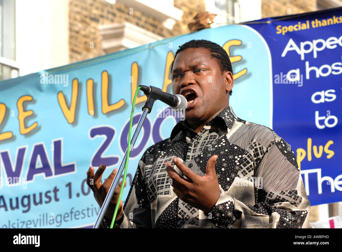 South African opera star Siphiwo Ntshebe performing at the Belsize Park ...