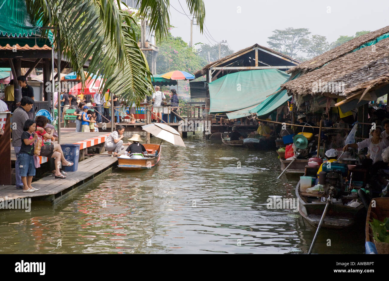 Floating market Bangkok Thailand South East Asia Stock Photo - Alamy