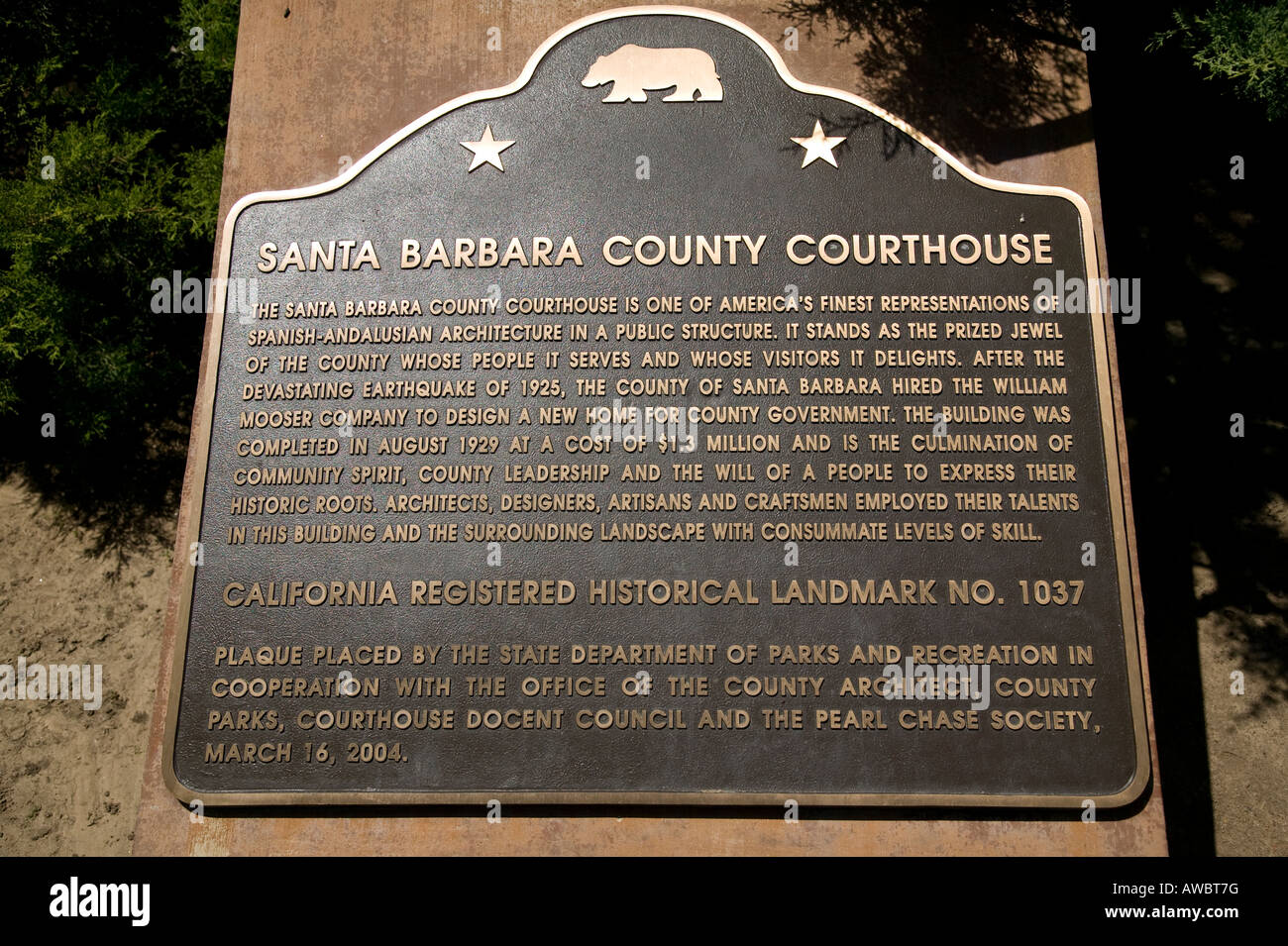 Santa Barbara, County Courthouse, sign California, USA Stock Photo - Alamy