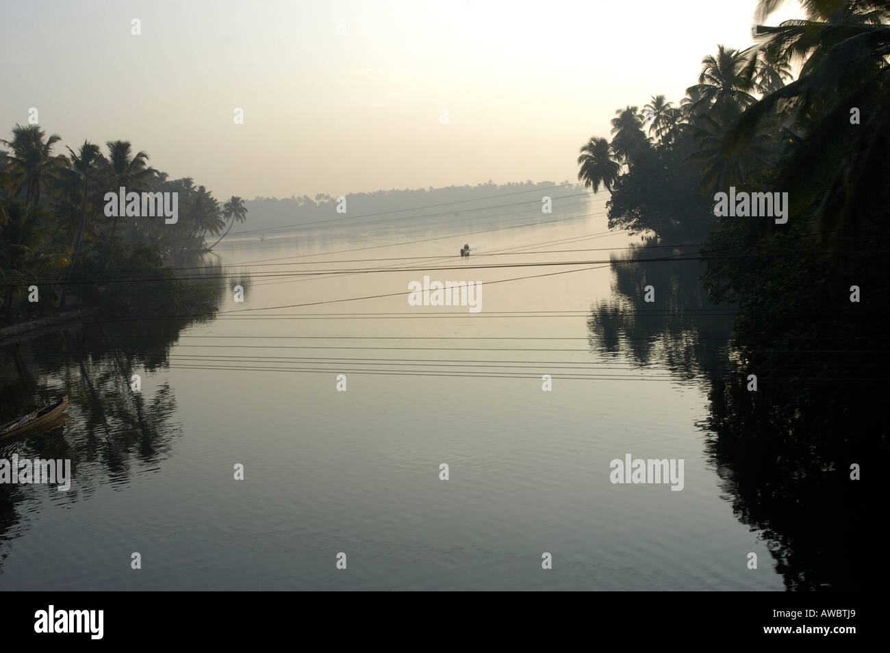 BACKWATERS OF VARKALA IN TRIVANDRUM DISTRICT Stock Photo - Alamy