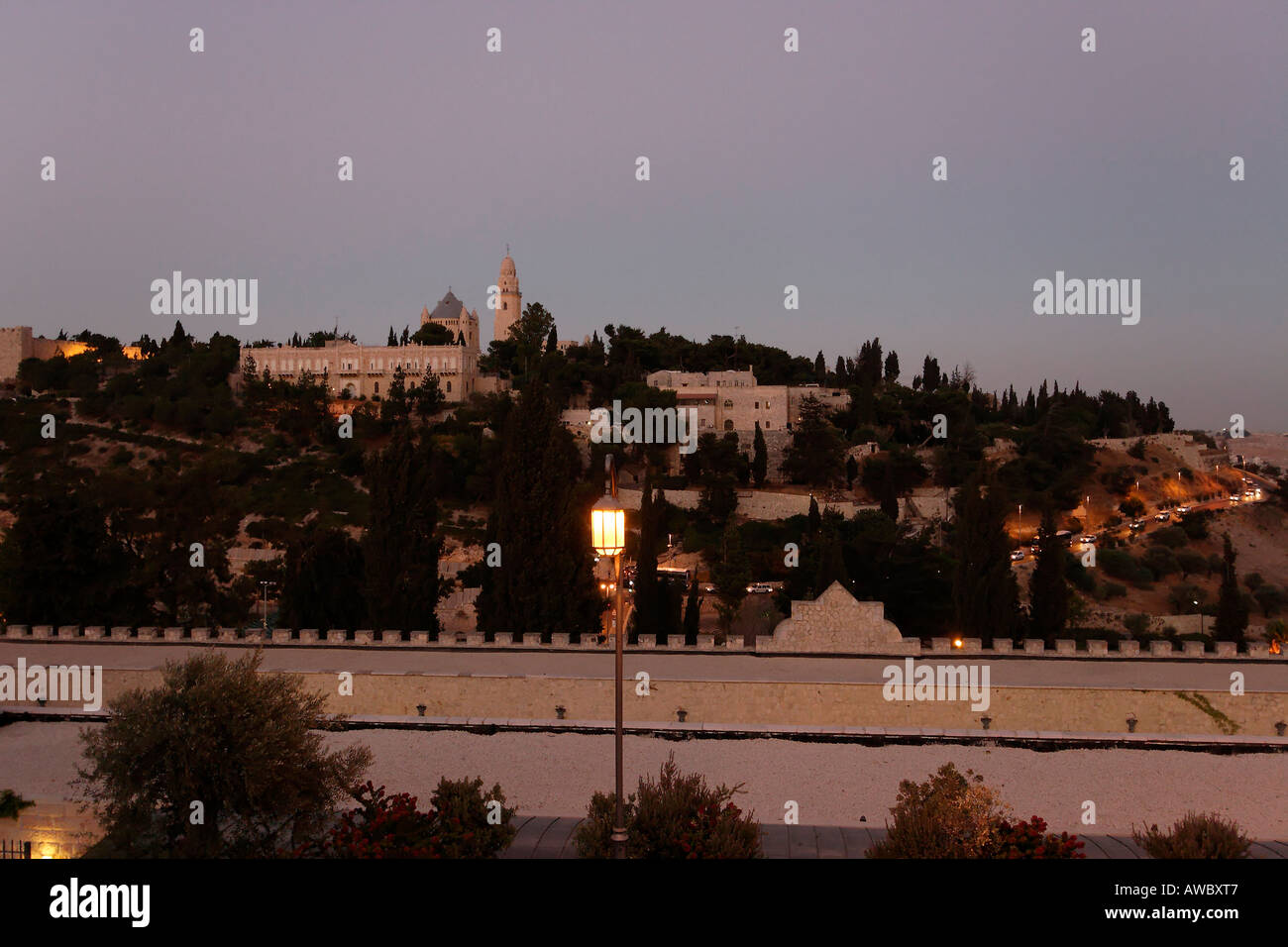 A view of Mount Zion as seen from Mishkenot Sha ananim at Yemin Moshe ...