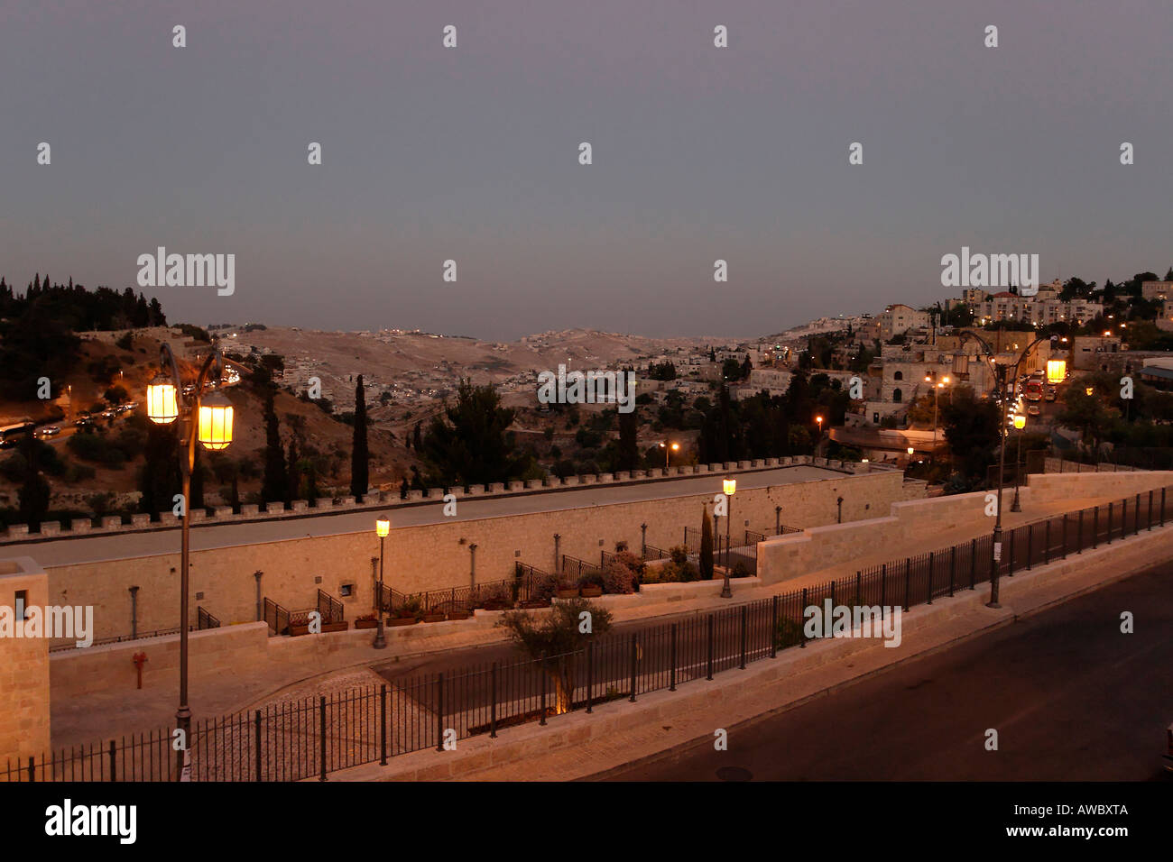 A view of Hinom valley as seen from Mishkenot Sha ananim at Yemin Moshe ...