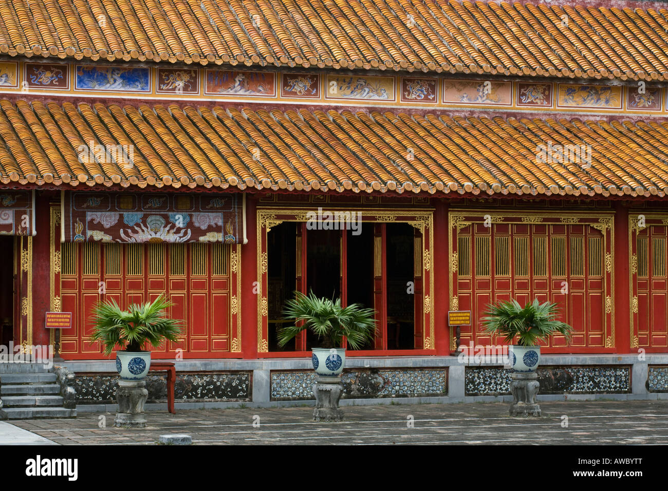 Exterior of the MIEU TEMPLE inside the IMPERIAL CITADEL HUE VIETNAM ...