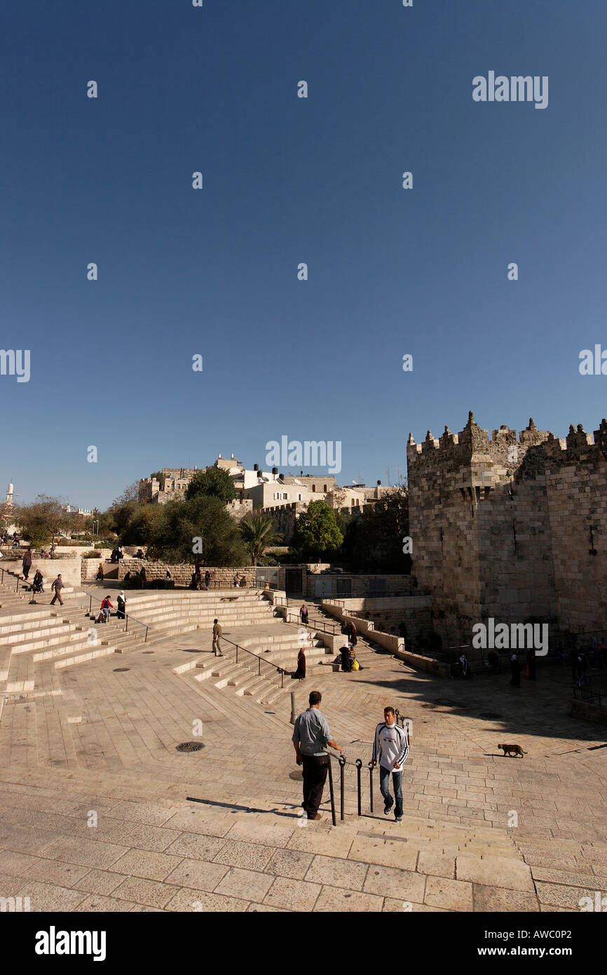 Israel Jerusalem East Jerusalem the plaza in front of Damascus Gate ...