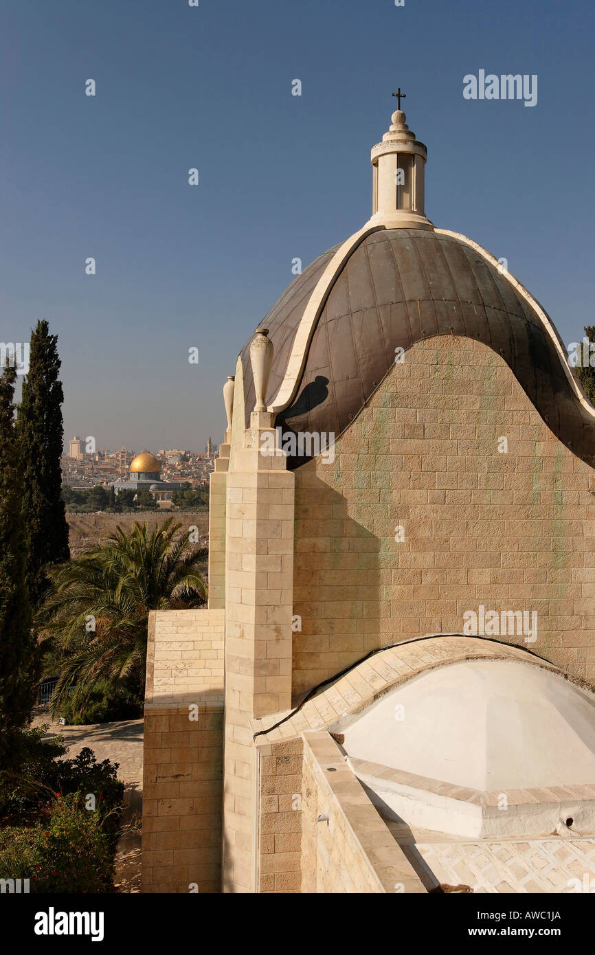 Israel Jerusalem Church of Dominus Flevit on the Mount of Olives Stock ...