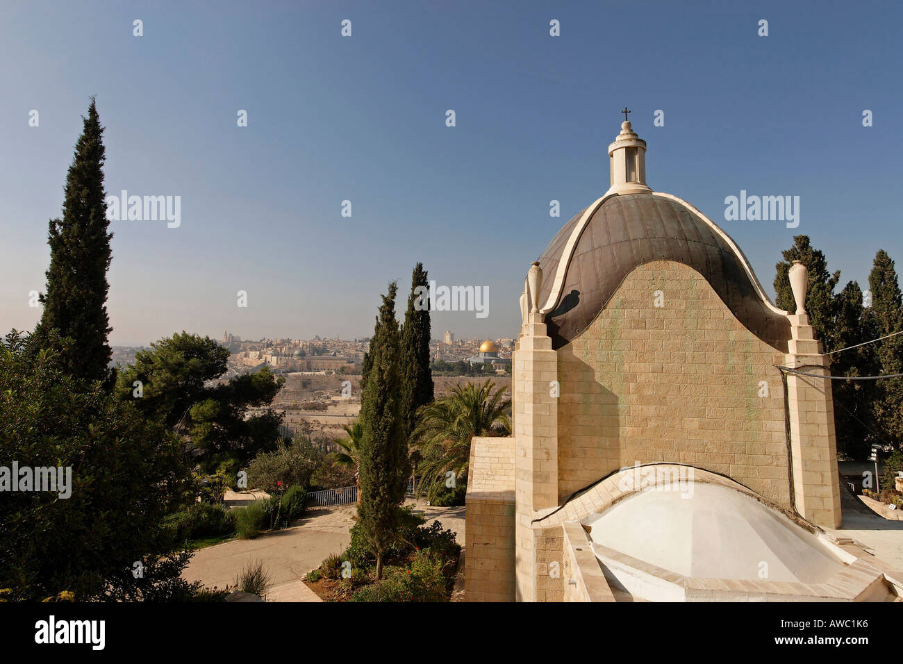 Israel Jerusalem Church of Dominus Flevit on the Mount of Olives Stock ...