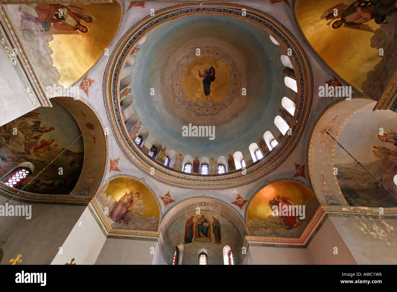 Jerusalem Israel The ceiling of The Russian Orthodox Church of the ...