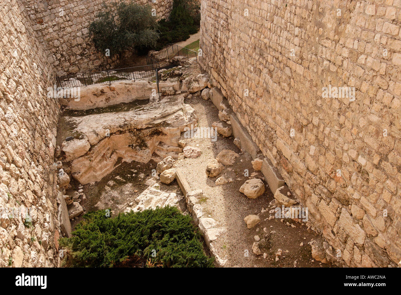 Israel Jerusalem The Tower of David museum at the Citadel The moat ...