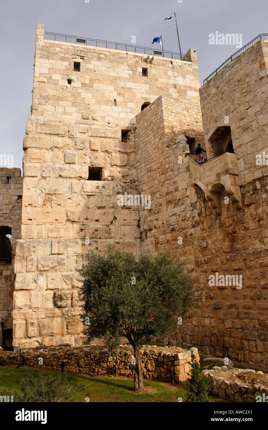 Israel Jerusalem The Tower of David museum at the Citadel Stock Photo ...