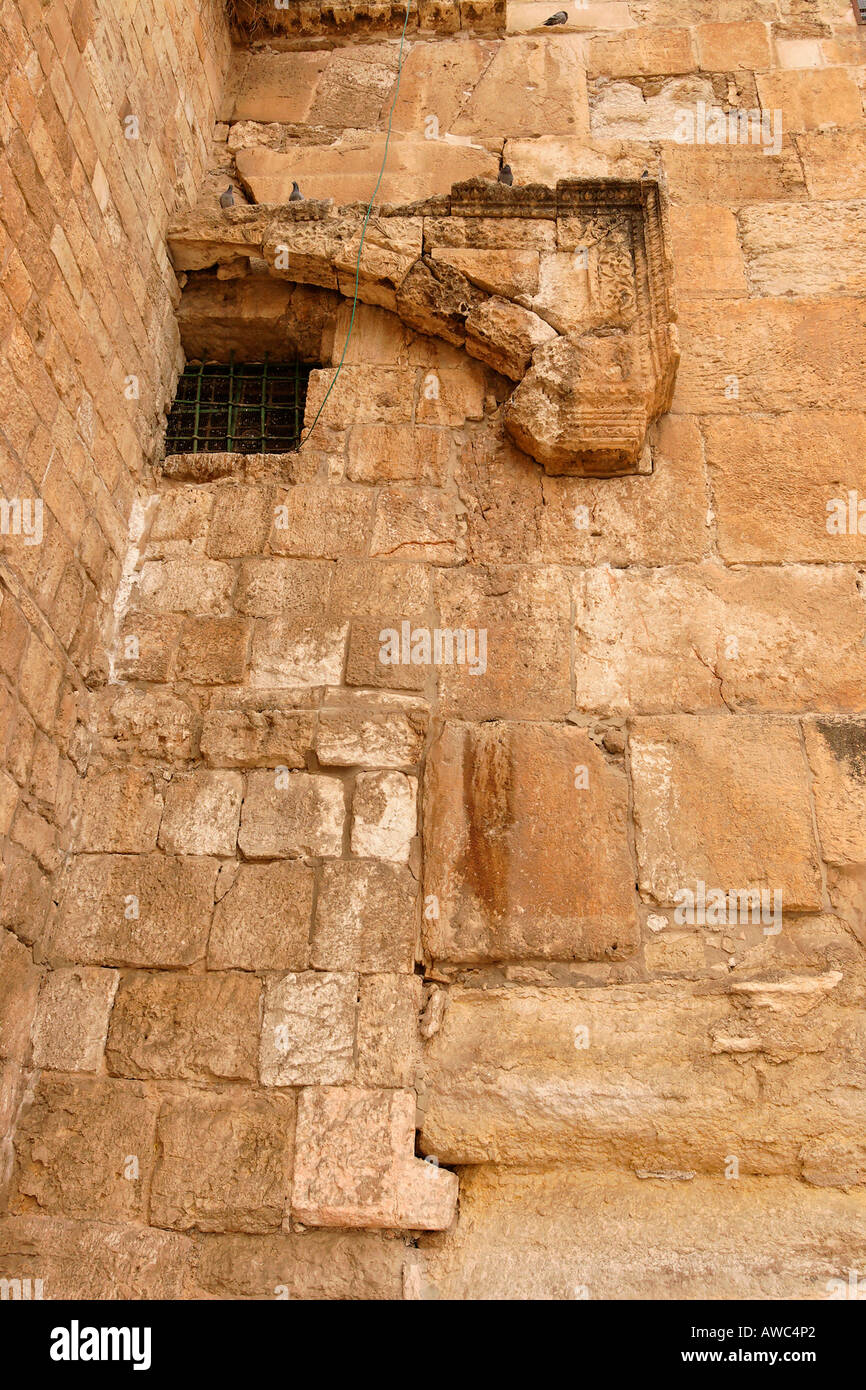 Israel Jerusalem Archaeological Park part of the western Hulda Gate at ...