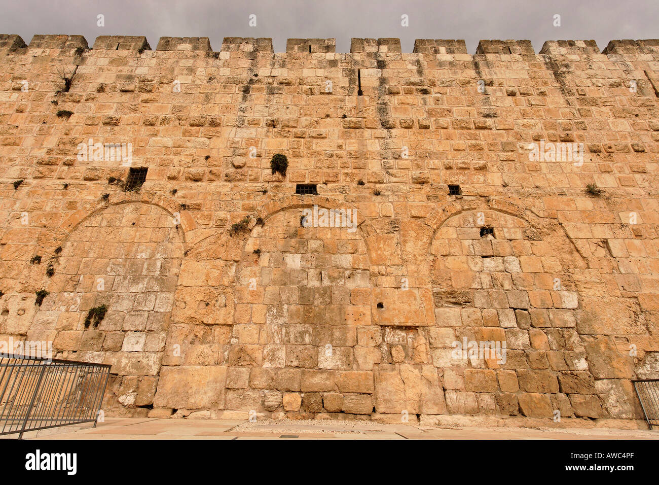 Israel Jerusalem Archaeological Park the Triple Hulda Gate at the Ophel ...