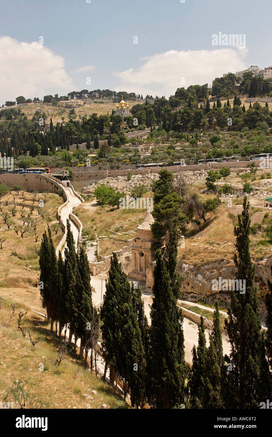 Israel Jerusalem Kidron valley Absalom Pillar at the foot of the Mount ...