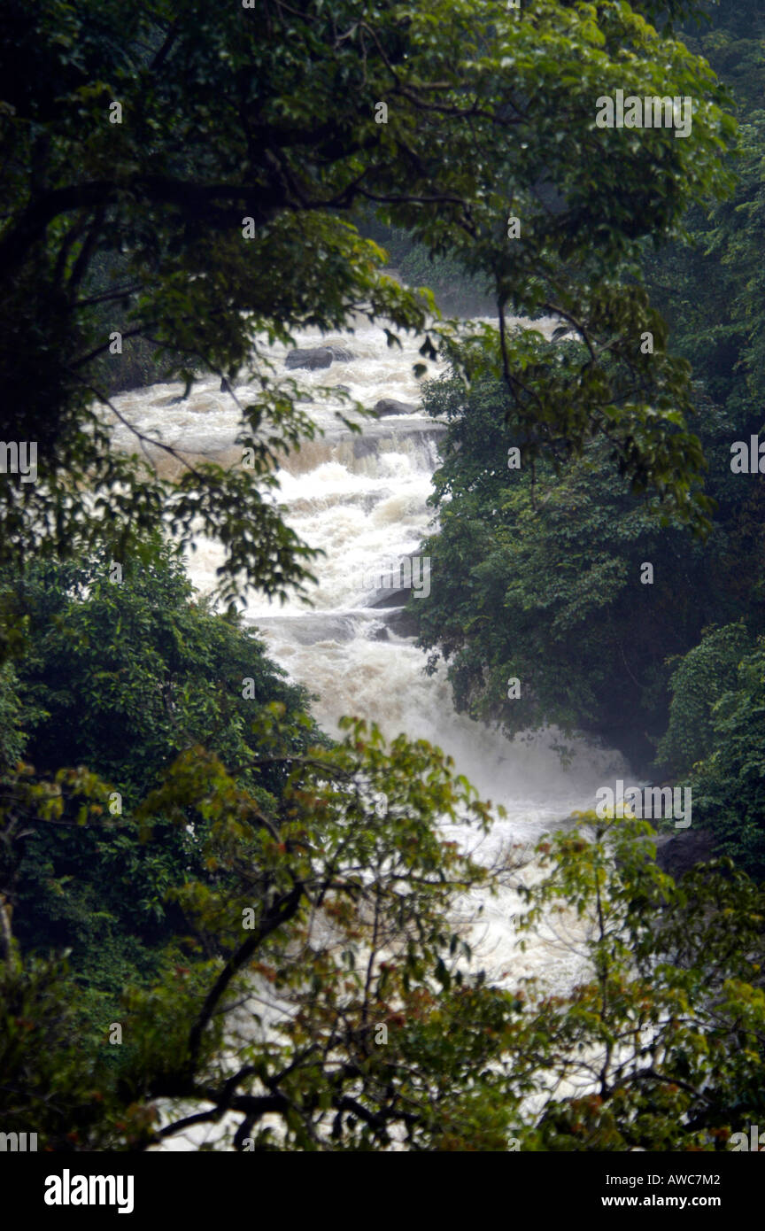VALARA WATERFALLS DURING MONSOON ON MUNNAR ROAD Stock Photo - Alamy
