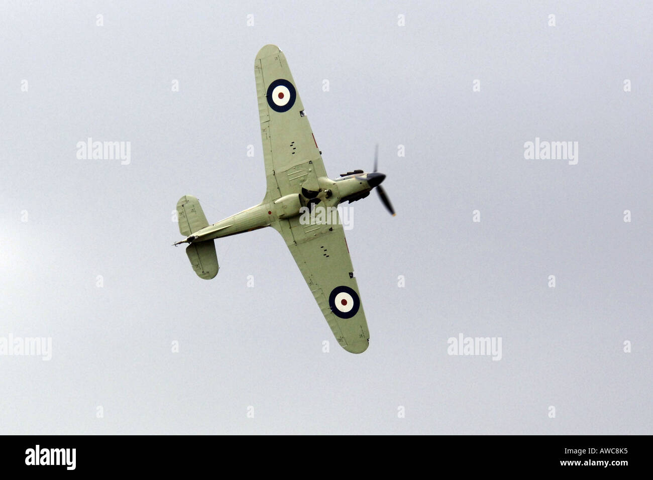 WWII Hawker Hurricane Fighter Plane in an Aerial combat display Stock ...