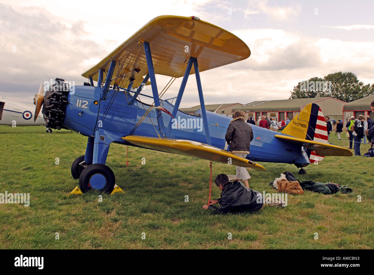 The US WW2 Stearman Basic training Bi Plane Stock Photo - Alamy