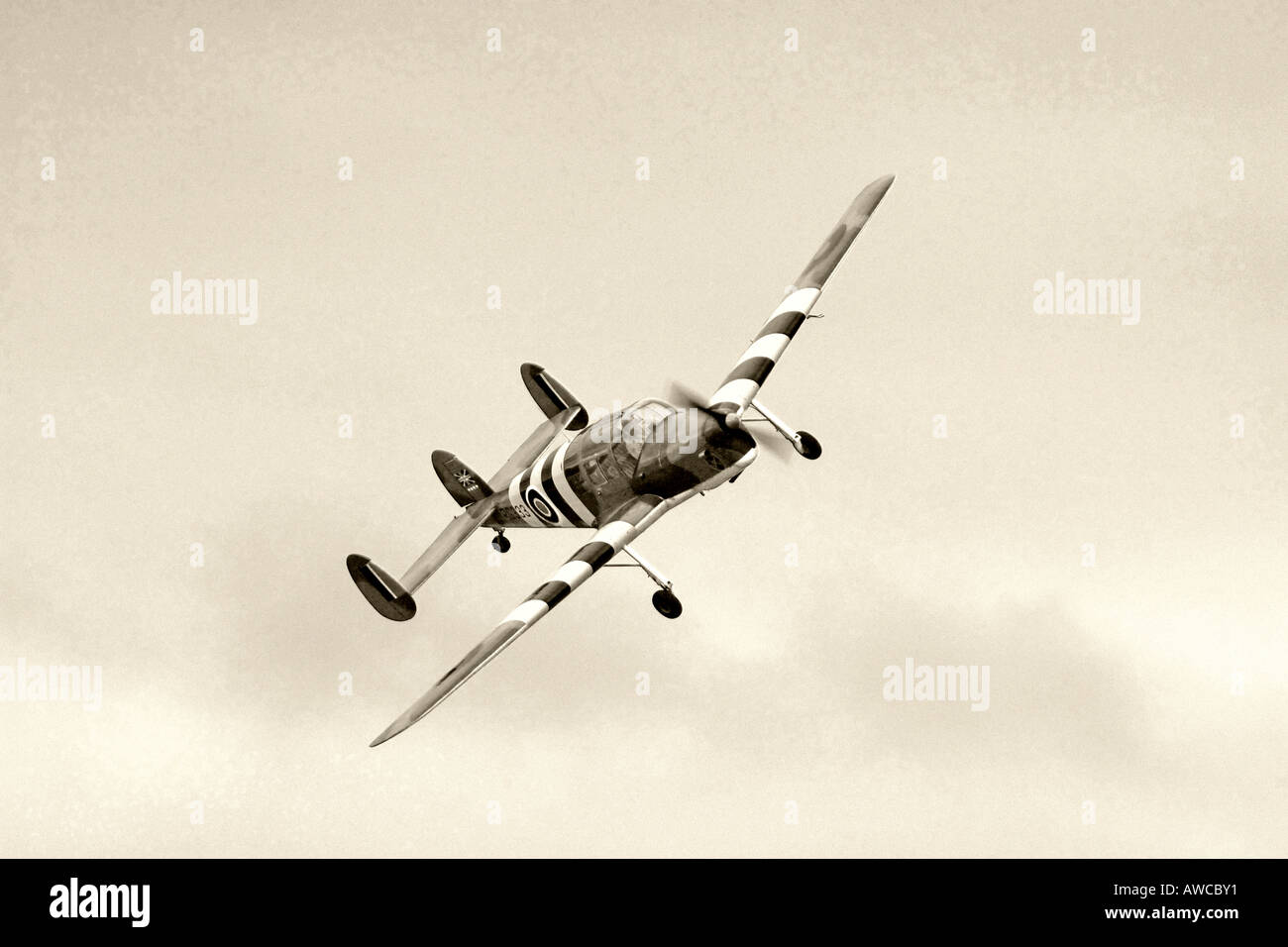 British Army WW2 Miles Messenger Scout plane with D-Day markings Stock ...