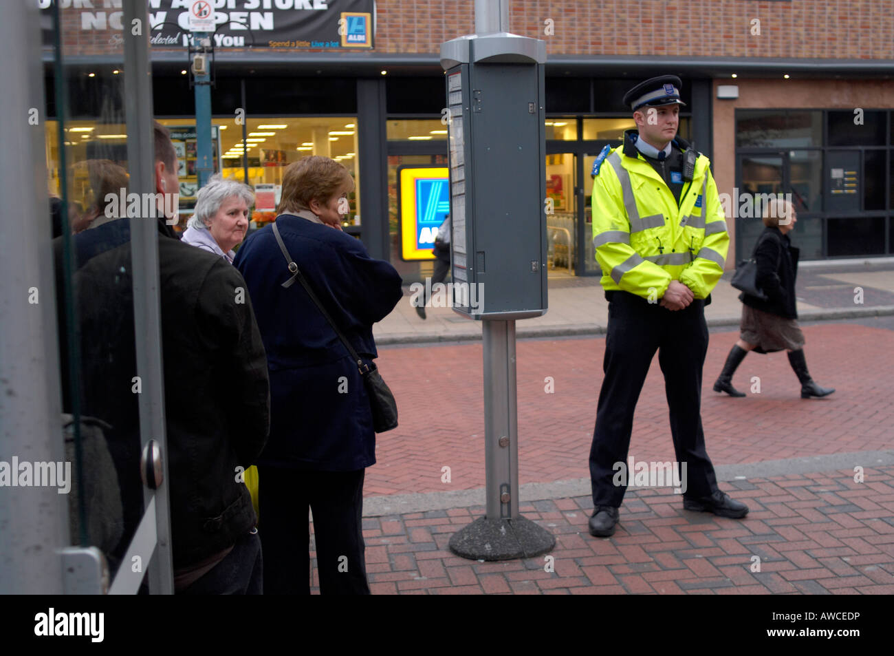 Community police officers on bus hi-res stock photography and images ...