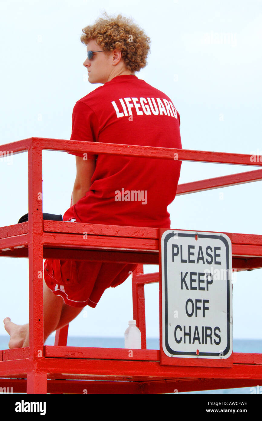 Lifeguard sitting hi-res stock photography and images - Alamy