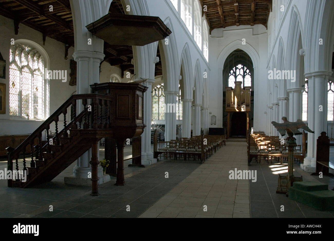 Thaxted Parish Church interior Thaxted Essex England Stock Photo - Alamy