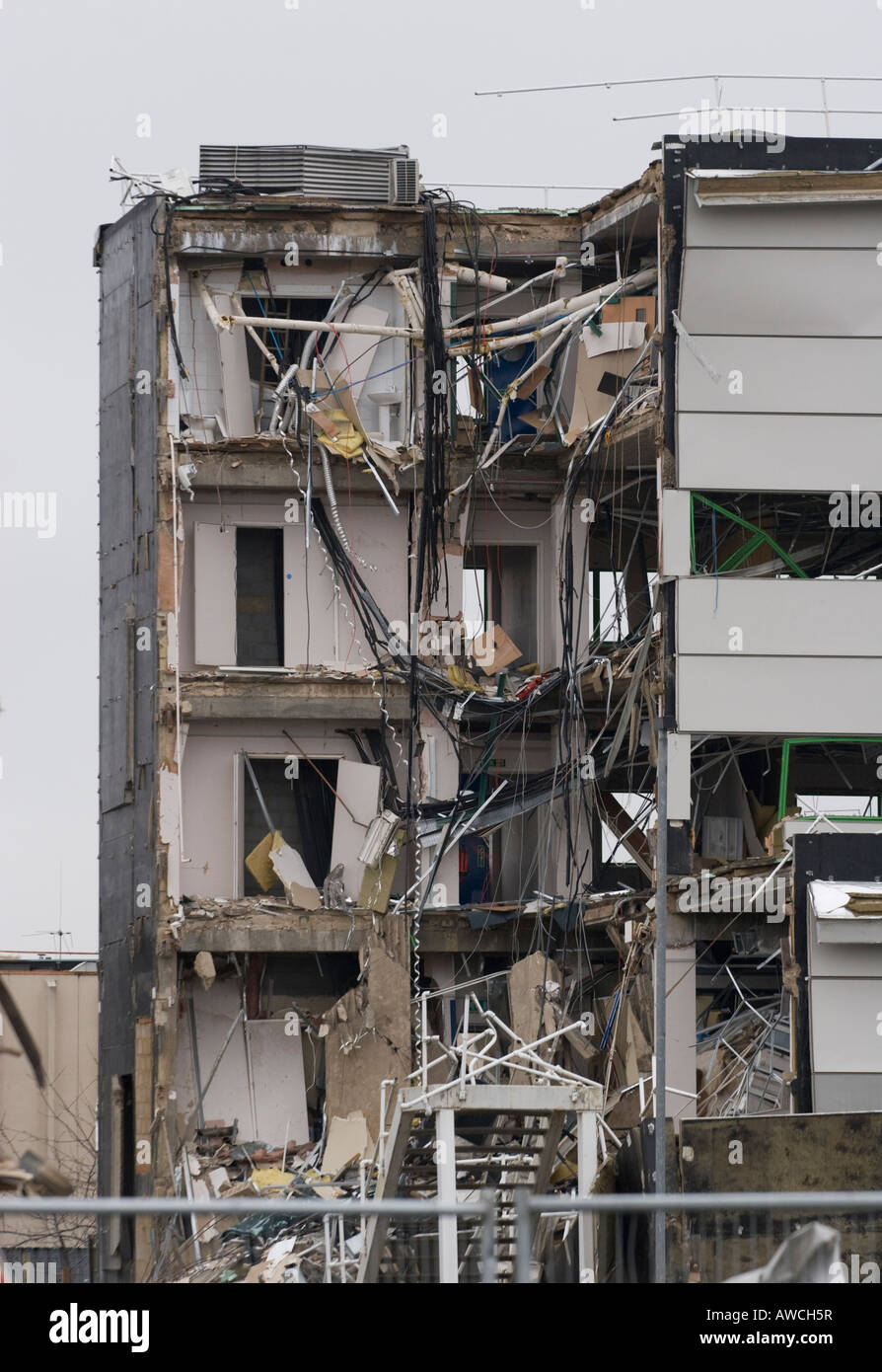 Destroyed Office building Buncefield Oil Depot Fire aftermath Hemel ...