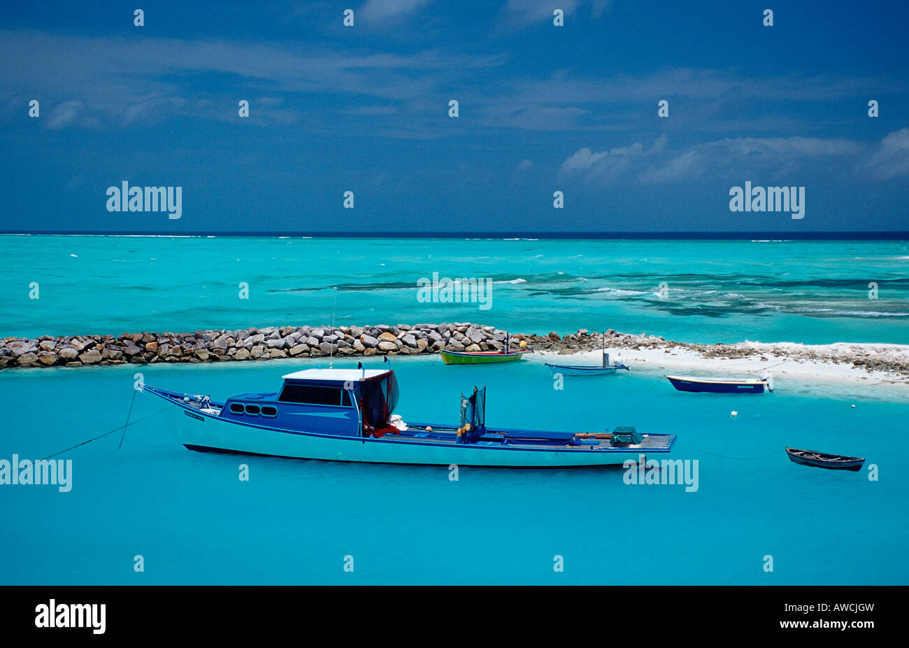 Fishing Boats and Dhonis at Maldives Maldives Indian Ocean Meemu Atoll ...