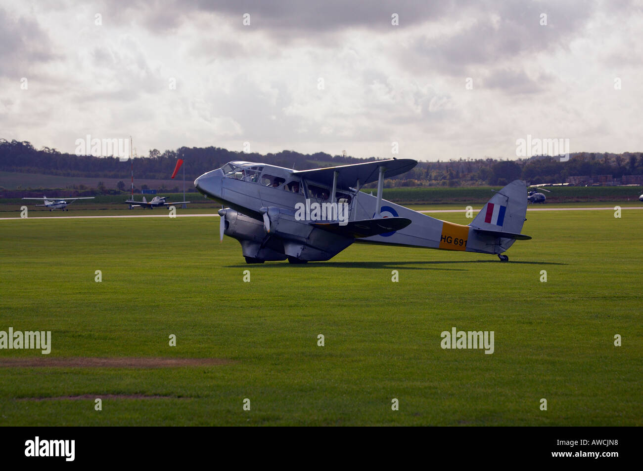 Classic Wings Dragon Rapide passenger plane at Duxford aerodrome Stock ...