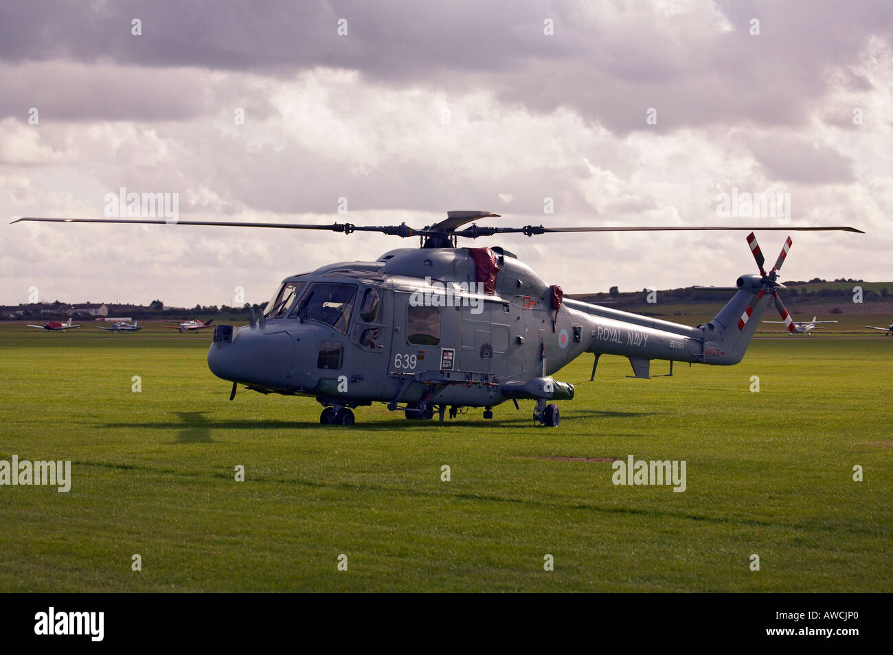 Lynx helicopter from the Black Cats display team at Duxford aerodrome ...