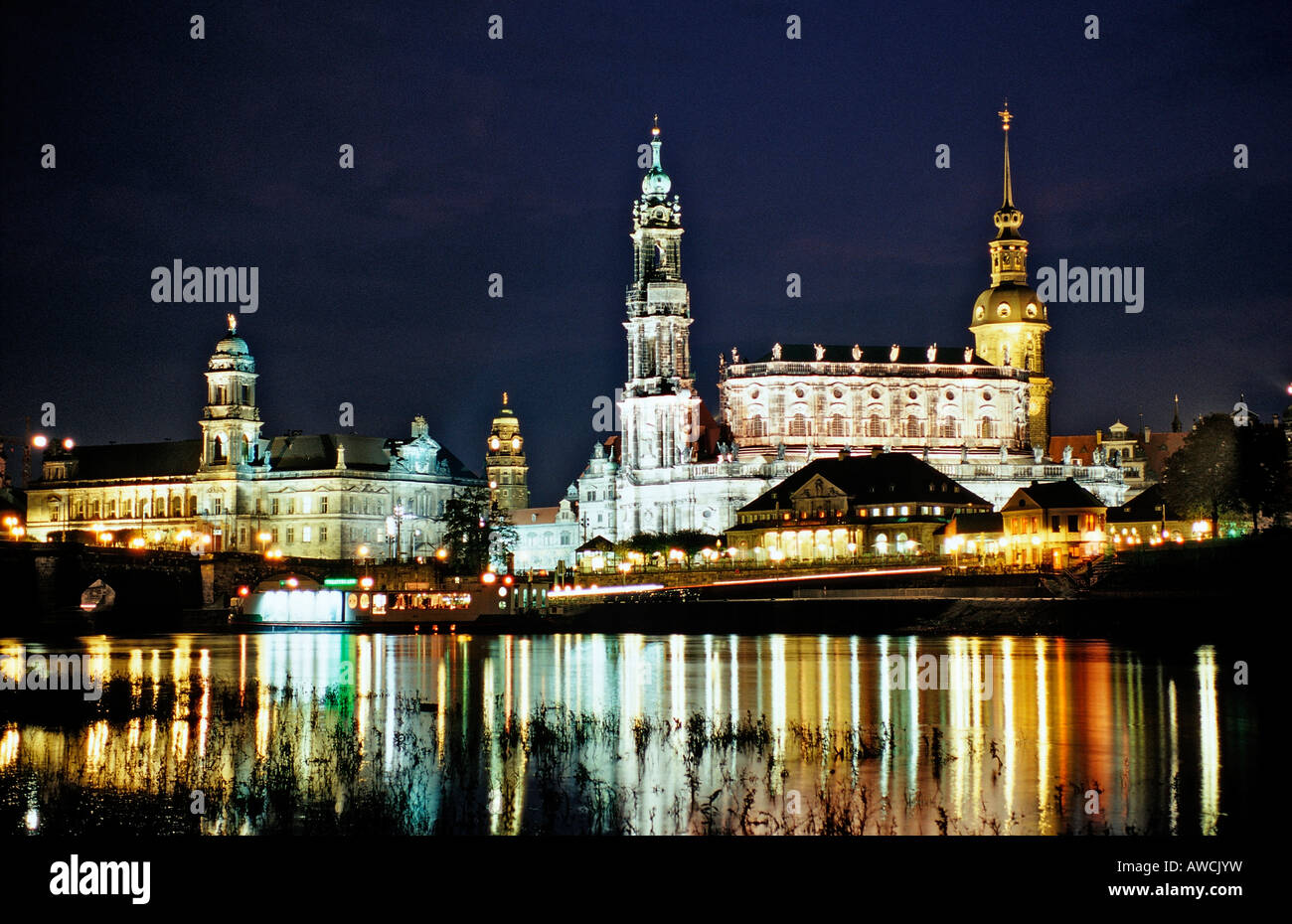 Dresden by Night Germany Dresden Sachsen Stock Photo - Alamy