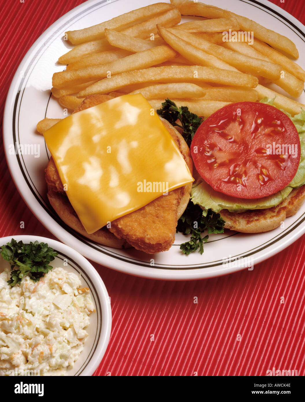 breaded fried filet fish cheese sandwich on roll tomato tomatoe lettuce ...