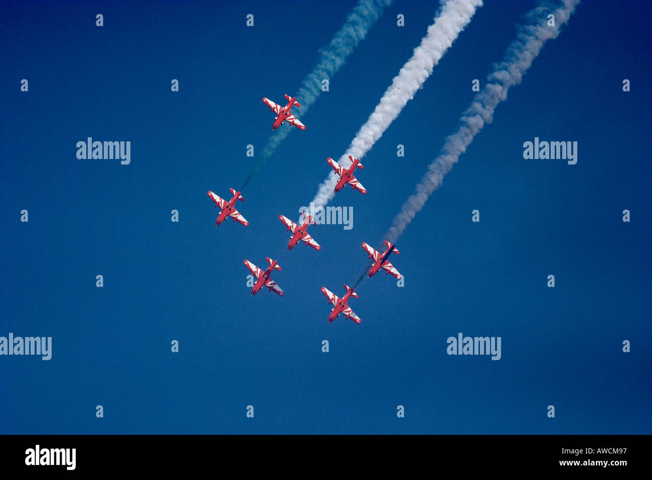 Aerobatics display by the Indian Air Force Surya kiran Team , Jaipur ...