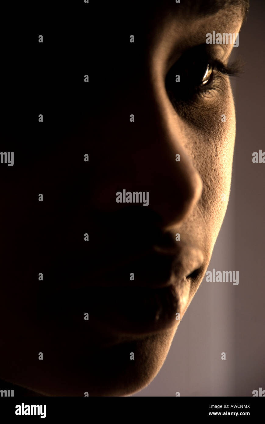 black african girl profile Stock Photo - Alamy