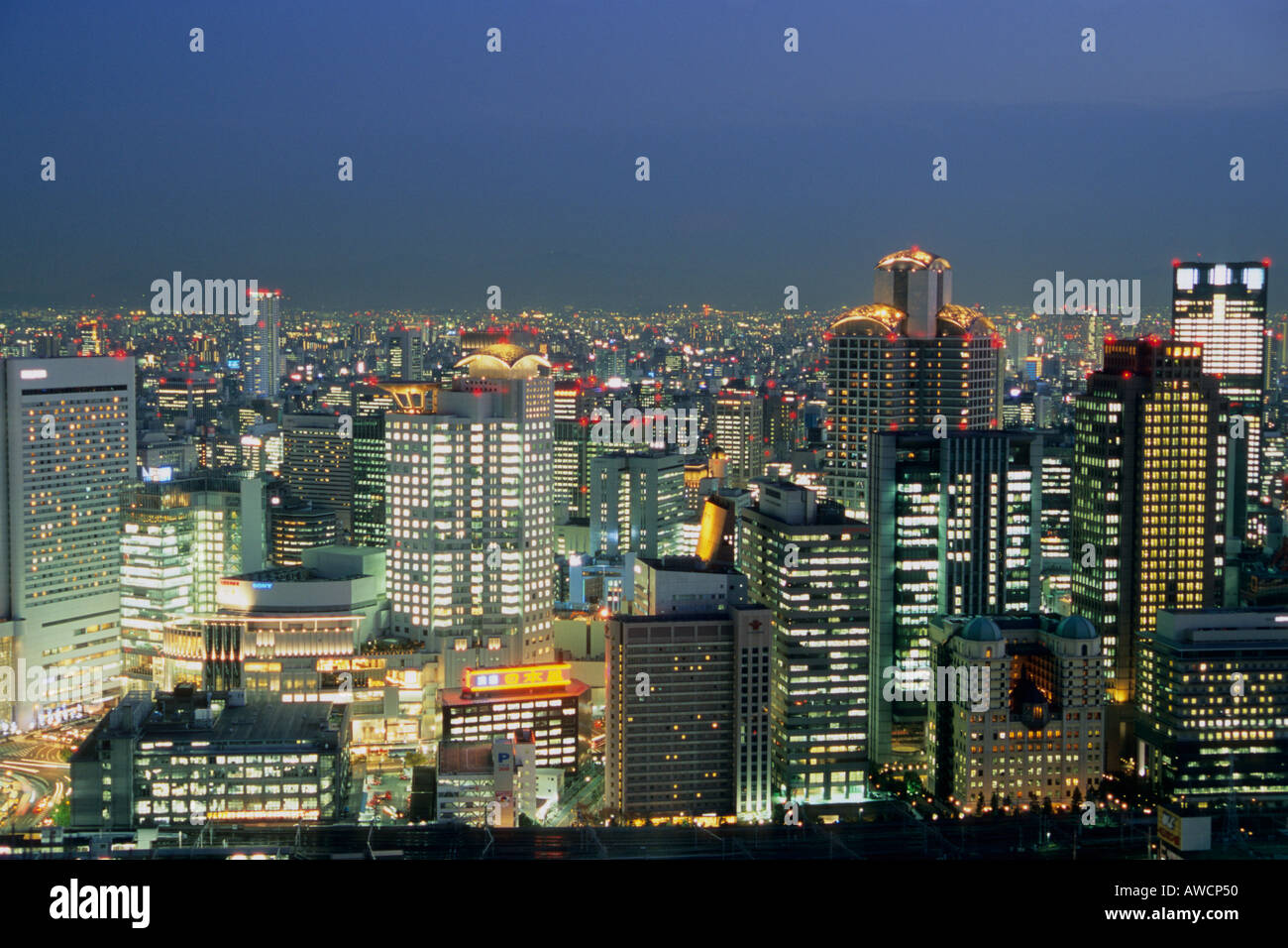 Japan Osaka skyline Stock Photo - Alamy