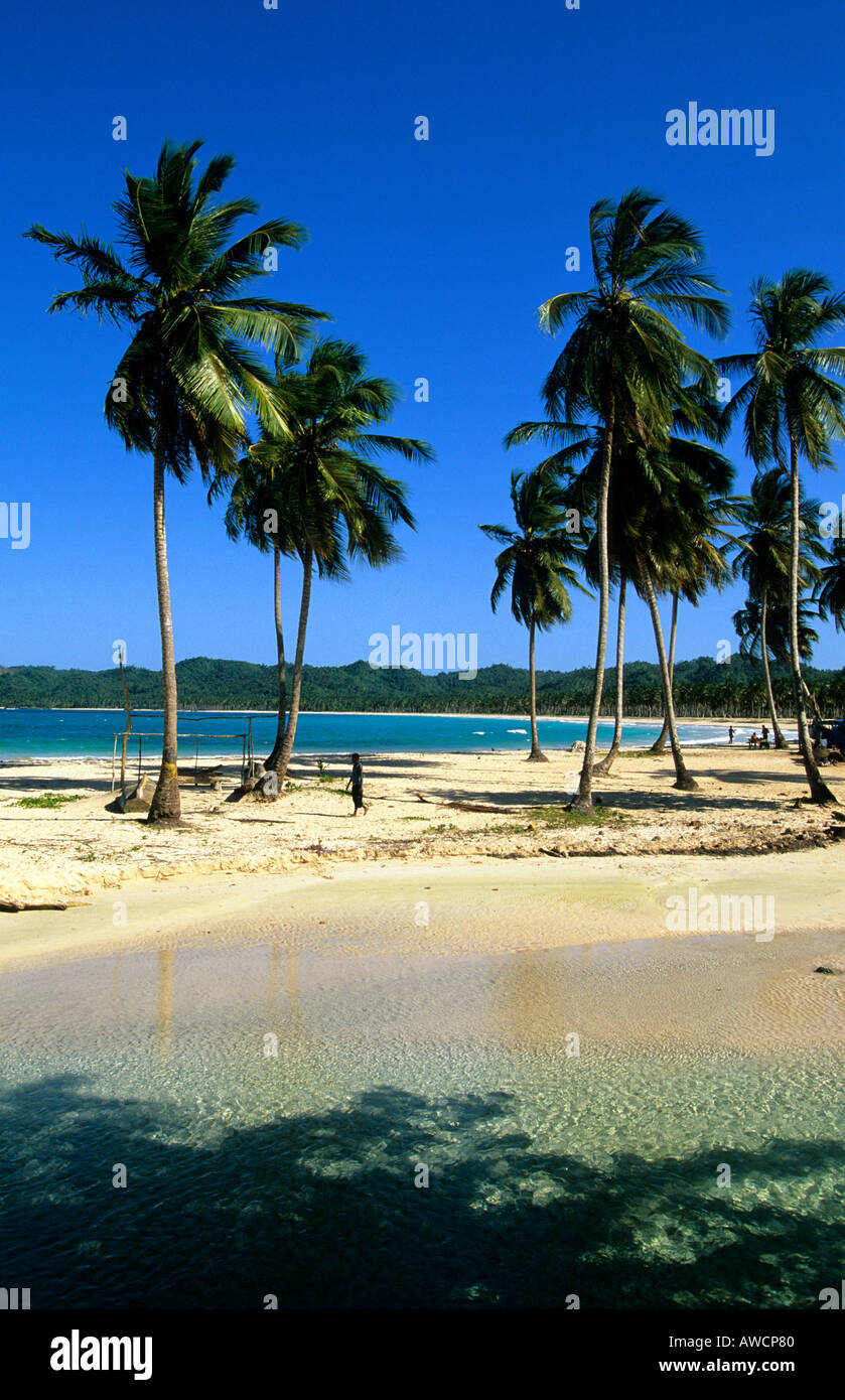 caribbean dominican republic north coast el rincon beach Stock Photo ...