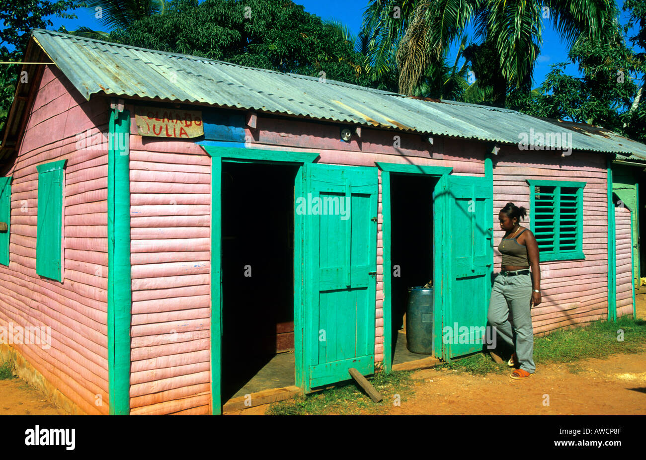 caribbean dominican republic north coast a traditional house Stock ...